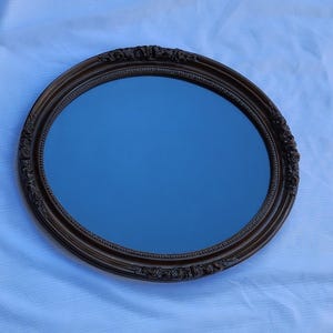 Large Oval Frame Antiqued Carved Flowers Horizontal Vintage Wall Decor ...