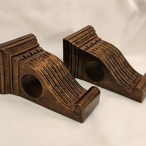 Greek Doric Corbel Shelves Curtain Rod Holders Set of 2 Vintage Wall ...