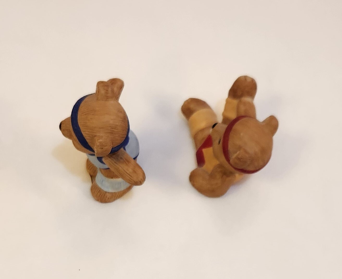 Homco Porcelain Work Out Bear Figurines Stretch Exercise Fitness Set of ...