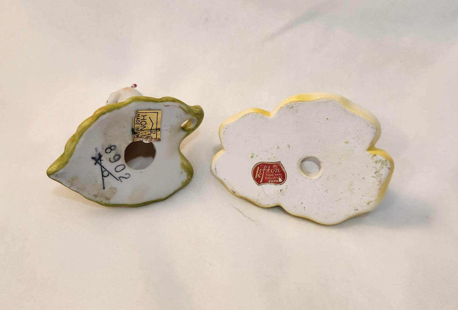 Vintage Lefton Frogs on Lily Pad and Homco Snail Figurines Curio ...