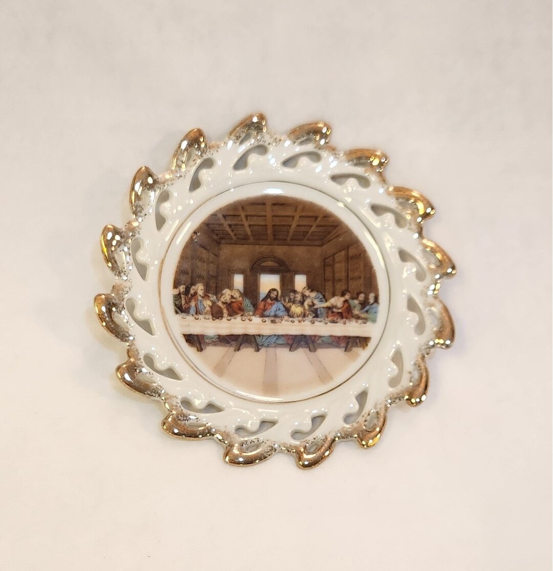 The Last Supper Atlas China Plate Reticulated Hand Painted Japan 5.25 ...