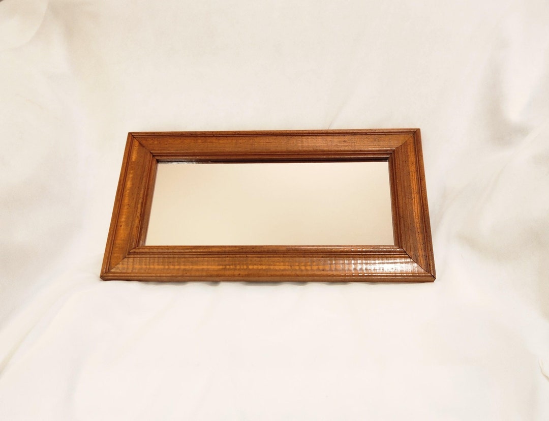 Tiger Maple Mirror Rectangle Wood Frame Vintage Wall Hanging - Etsy
