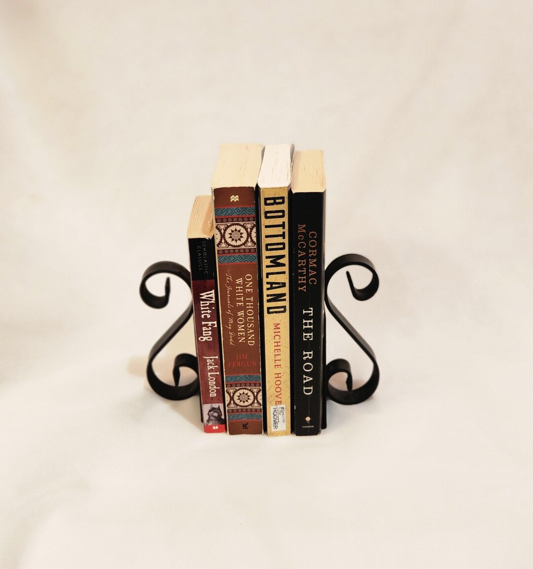 Metal Scroll Book Ends Swirl Pair Vintage Library Decor Bookend - Etsy