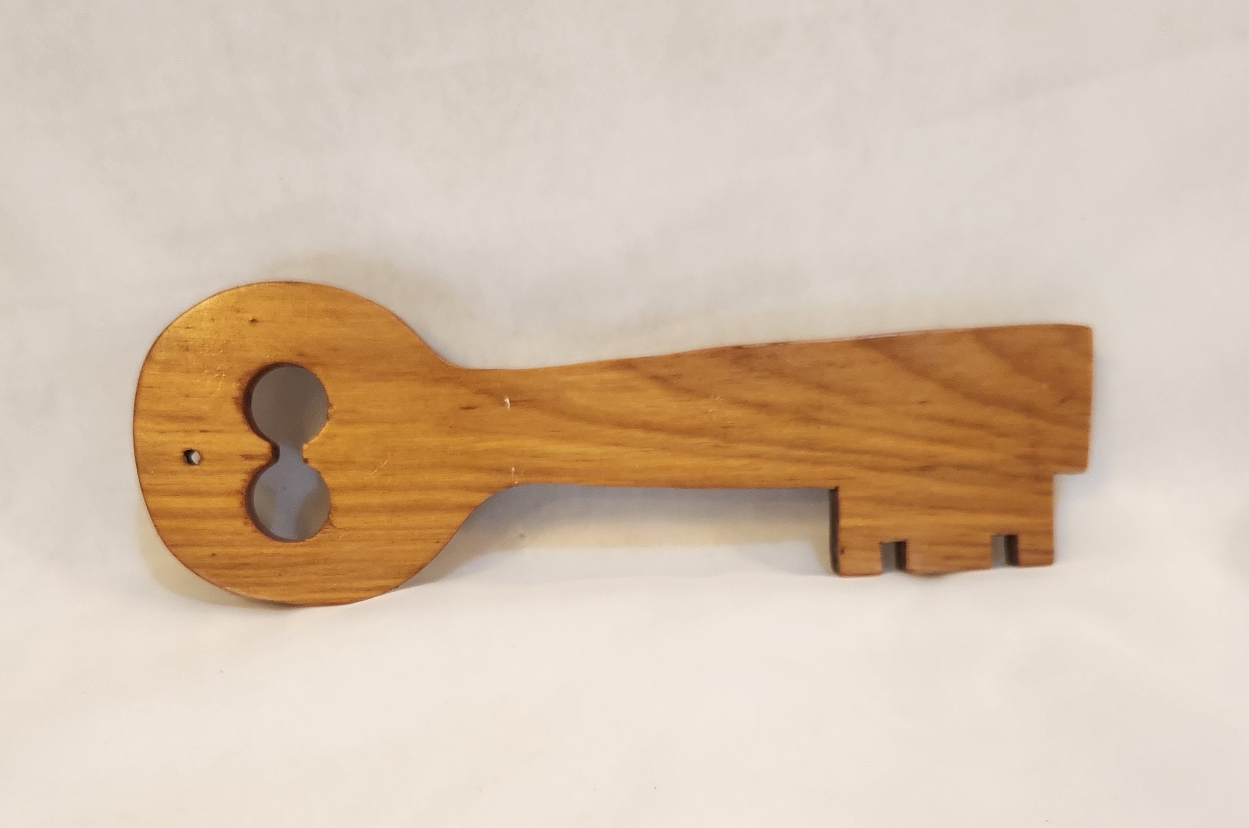 Skeleton Key Shaped Wood Key Holder 6 Hooks Vintage Wall Hanging - Etsy