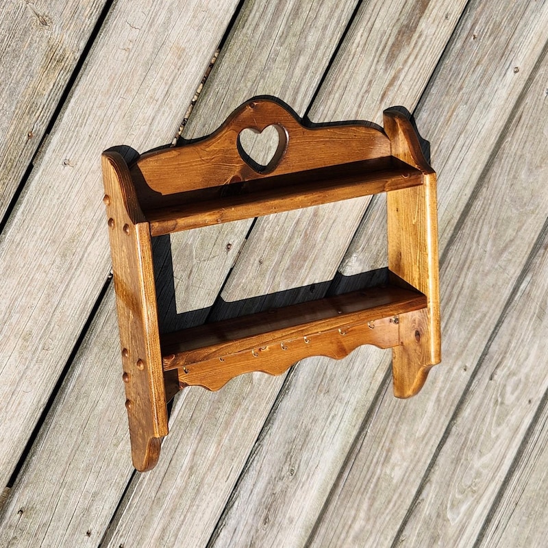 Wood Heart Shelf - Etsy