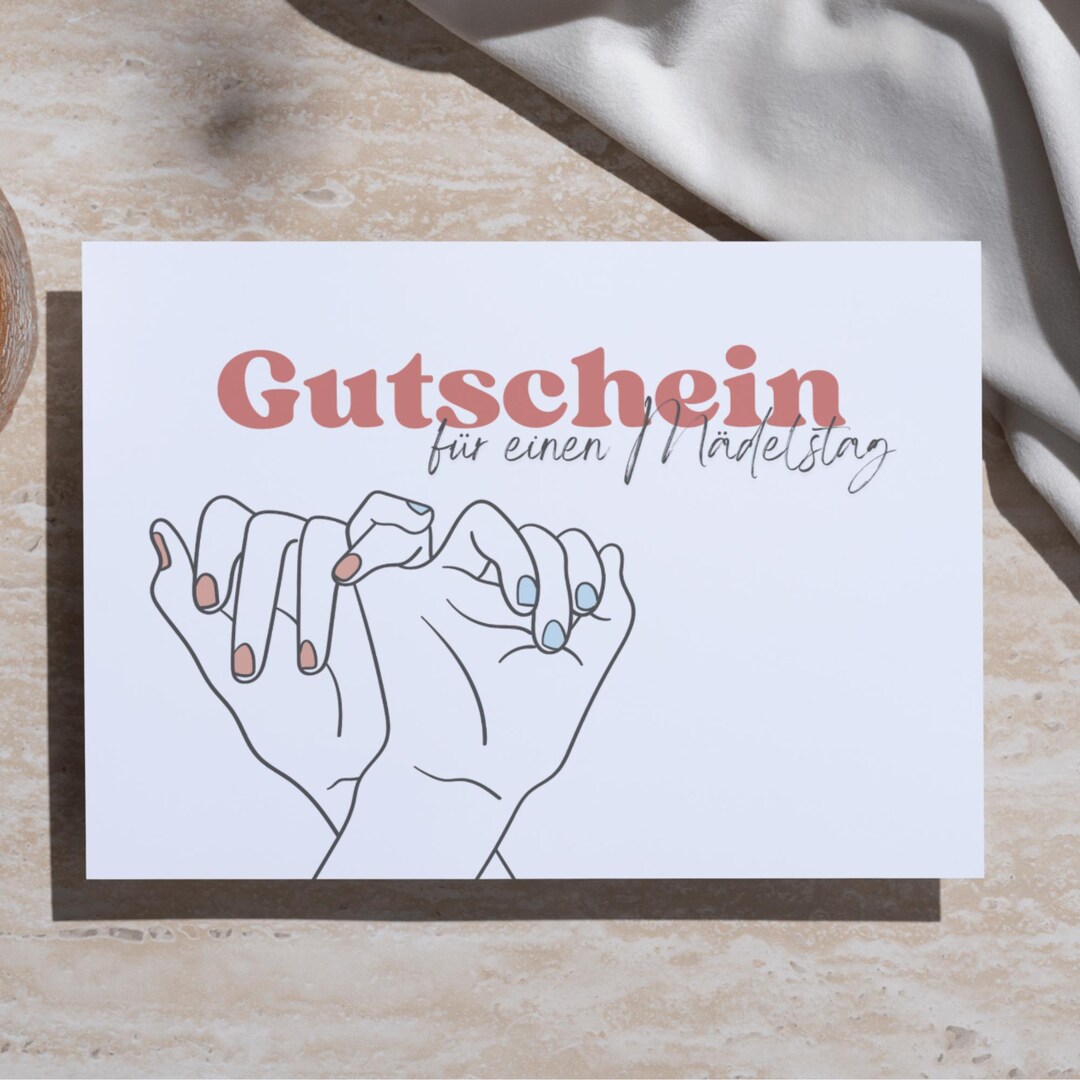 Girls' Day Voucher to Print Gift Idea for Best Friend, Gift, Digital ...