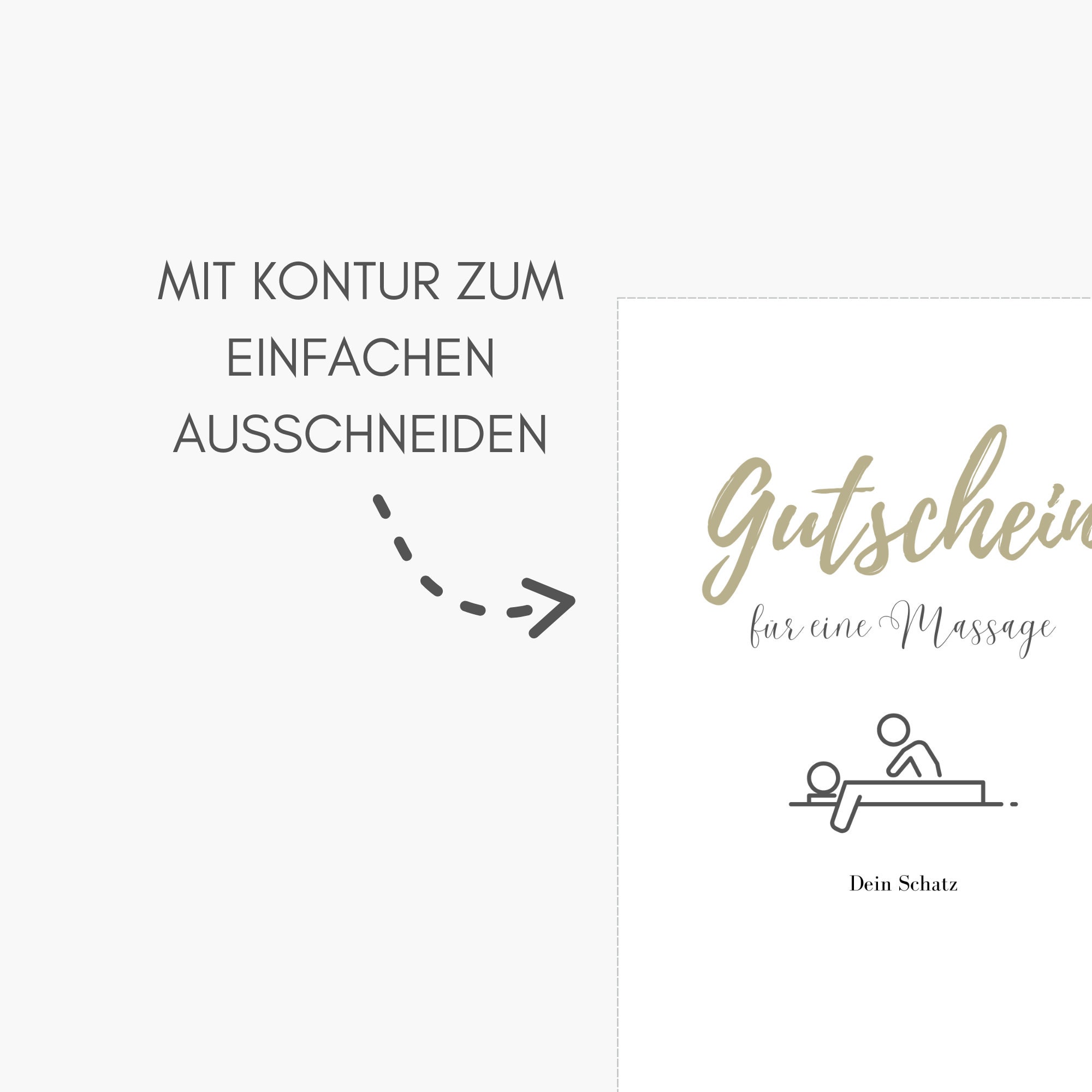 Gutschein zum Ausdrucken Vorlage PDF Download Digital Print Personalisierbar Postkarte Last ...
