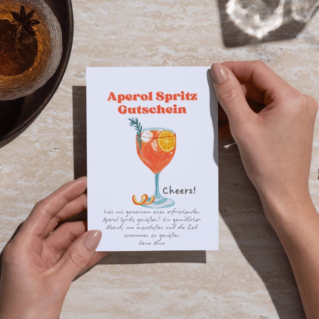 Aperol Voucher to Print | Gift Idea for Aperol Fans | Digital Download ...
