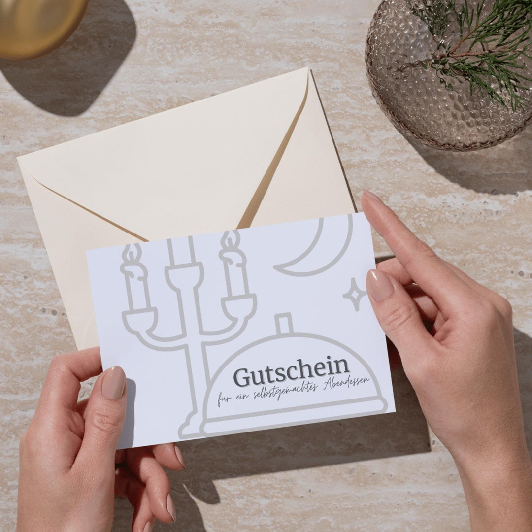 Homemade Dinner Voucher to Print Gift Idea for Couples & Friends ...