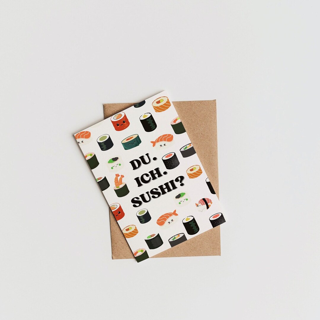 Invitation Sushi Food Card to Print PDF Instant Download Digital Print ...