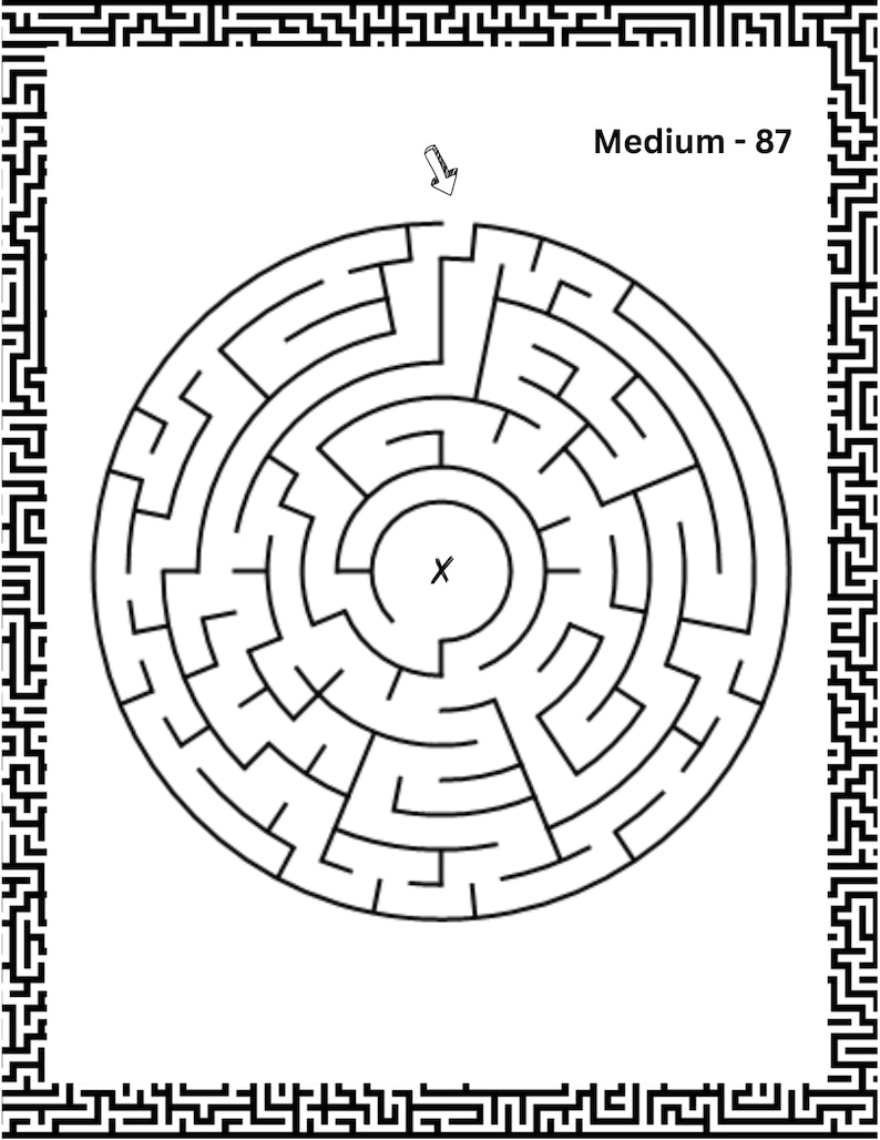 Endless Mazes 100 Maze Puzzle Printable Book Medium Maze Puzzles for ...