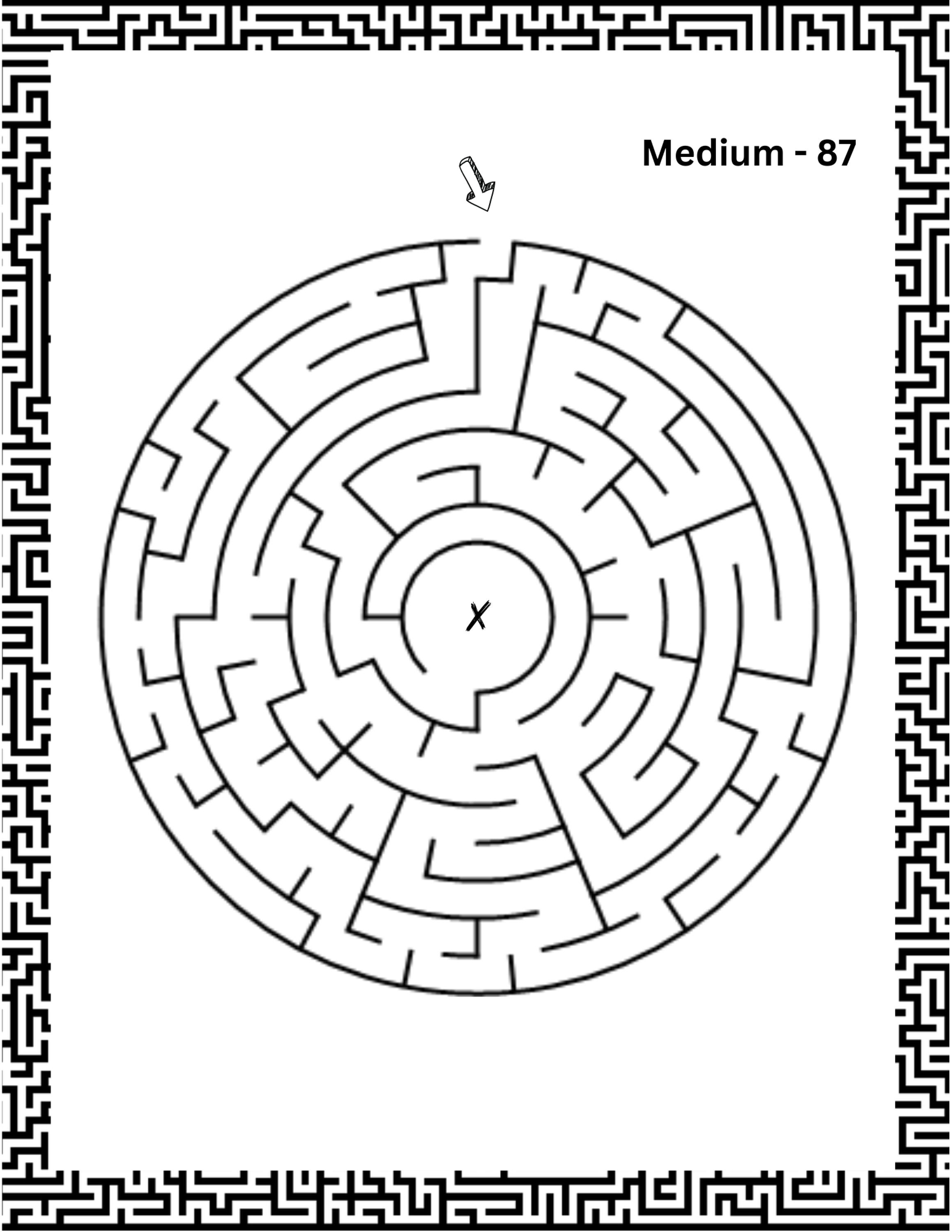 Endless Mazes 100 Maze Puzzle Printable Book Medium Maze Puzzles for ...