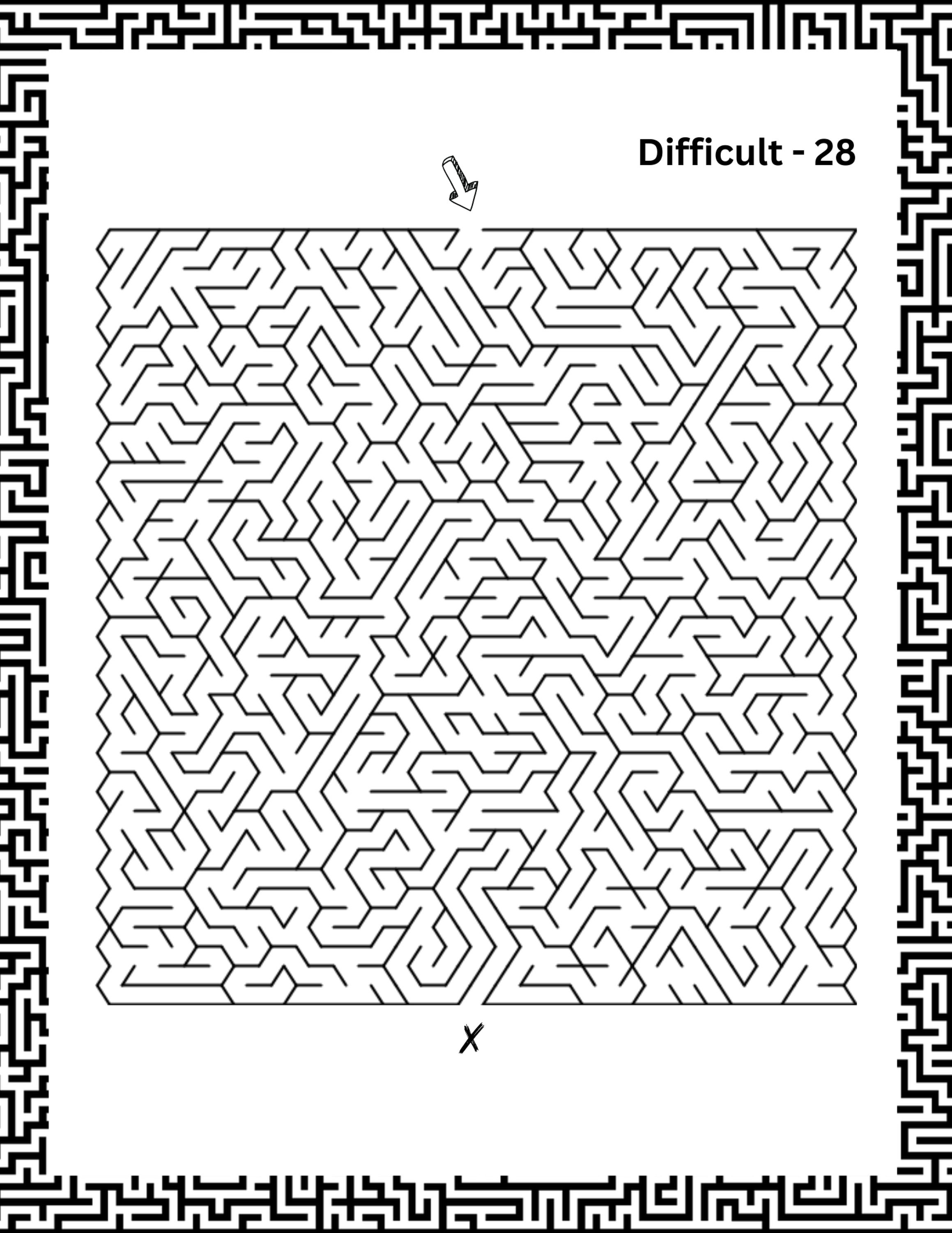 Endless Mazes 100 Maze Puzzle Printable Book Difficult Maze Puzzles for ...