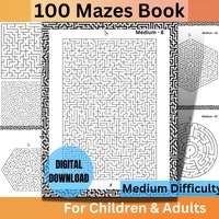 20 Printable Mazes, Mazes to Print for Kids, Maze Challenge Pages, Maze ...
