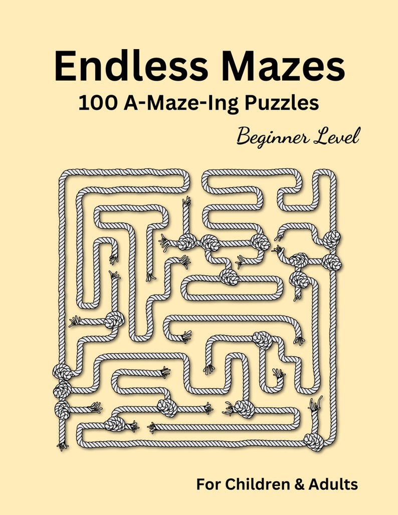Endless Mazes 100 Maze Puzzle Printable Book Easy Maze Puzzles for ...