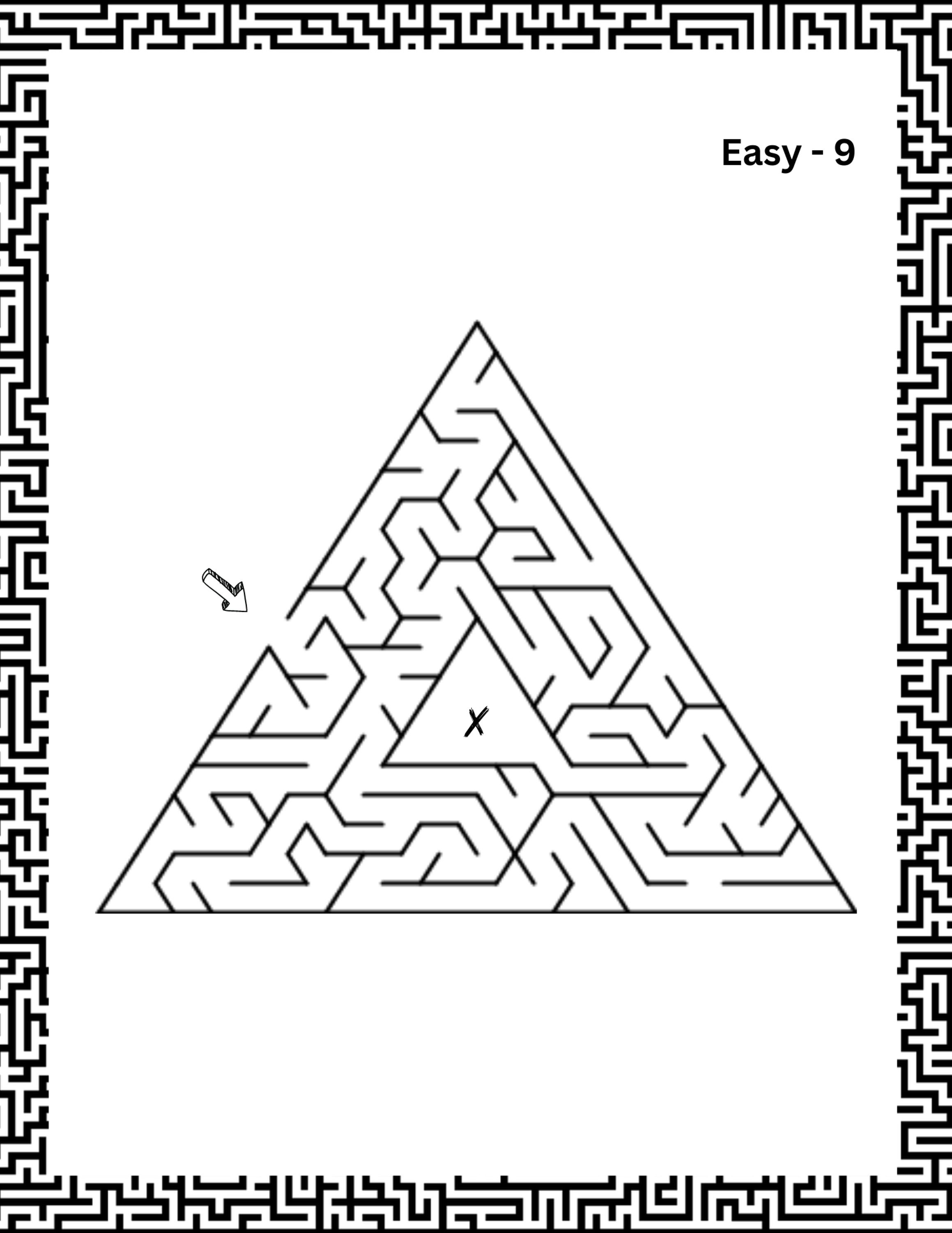 Endless Mazes 100 Maze Puzzle Printable Book Easy Maze Puzzles for ...