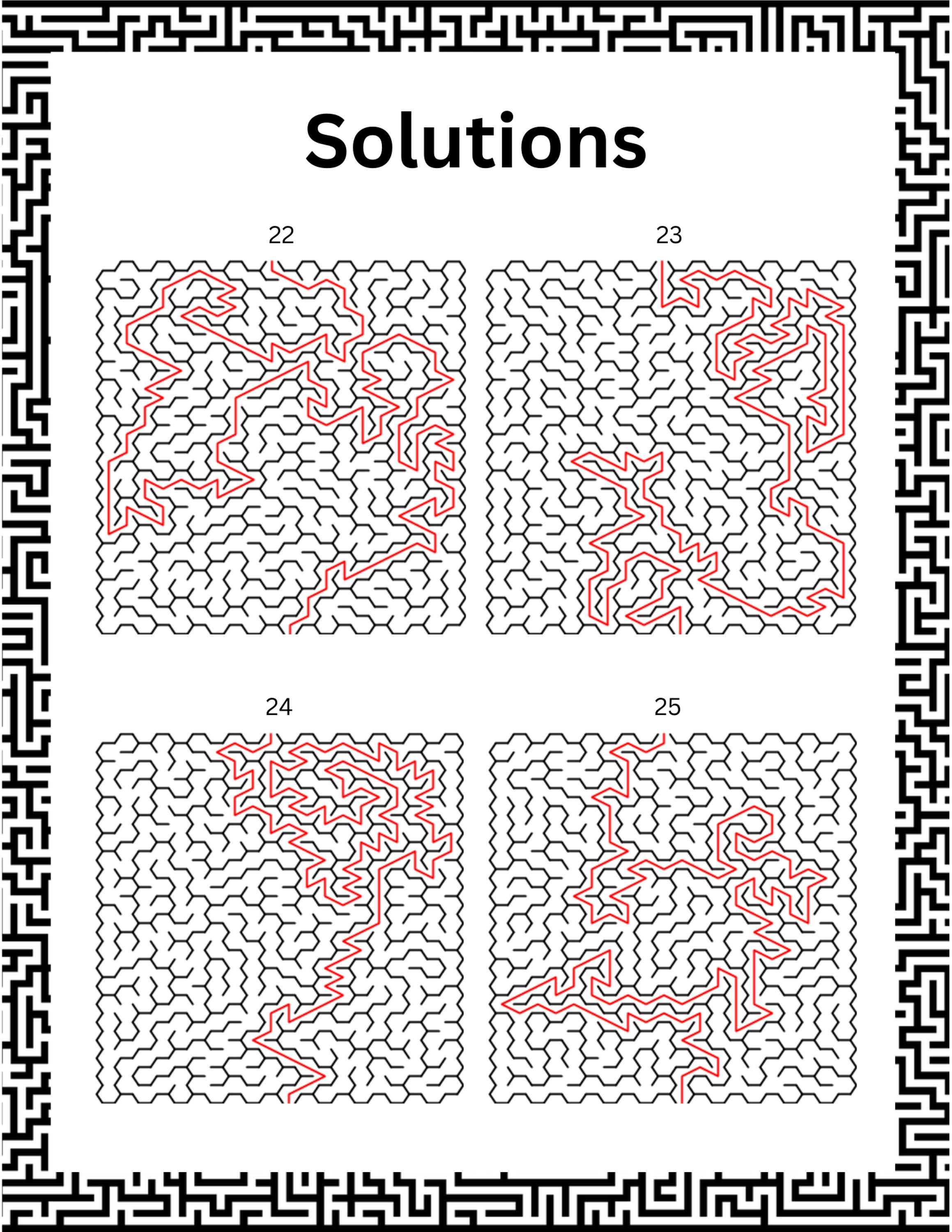 Endless Mazes 100 Maze Puzzle Printable Book Difficult Maze Puzzles for ...