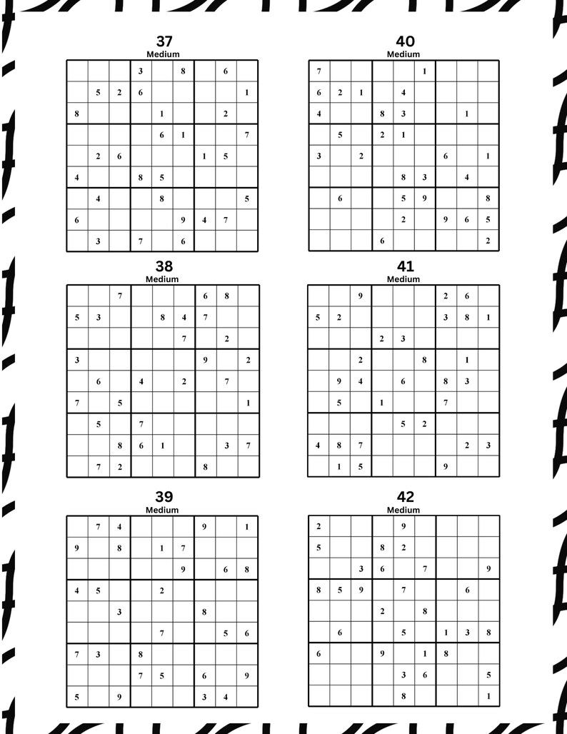 Ultimate Sudoku Challenge 400 Medium Sudoku Printable Puzzles Sudoku ...