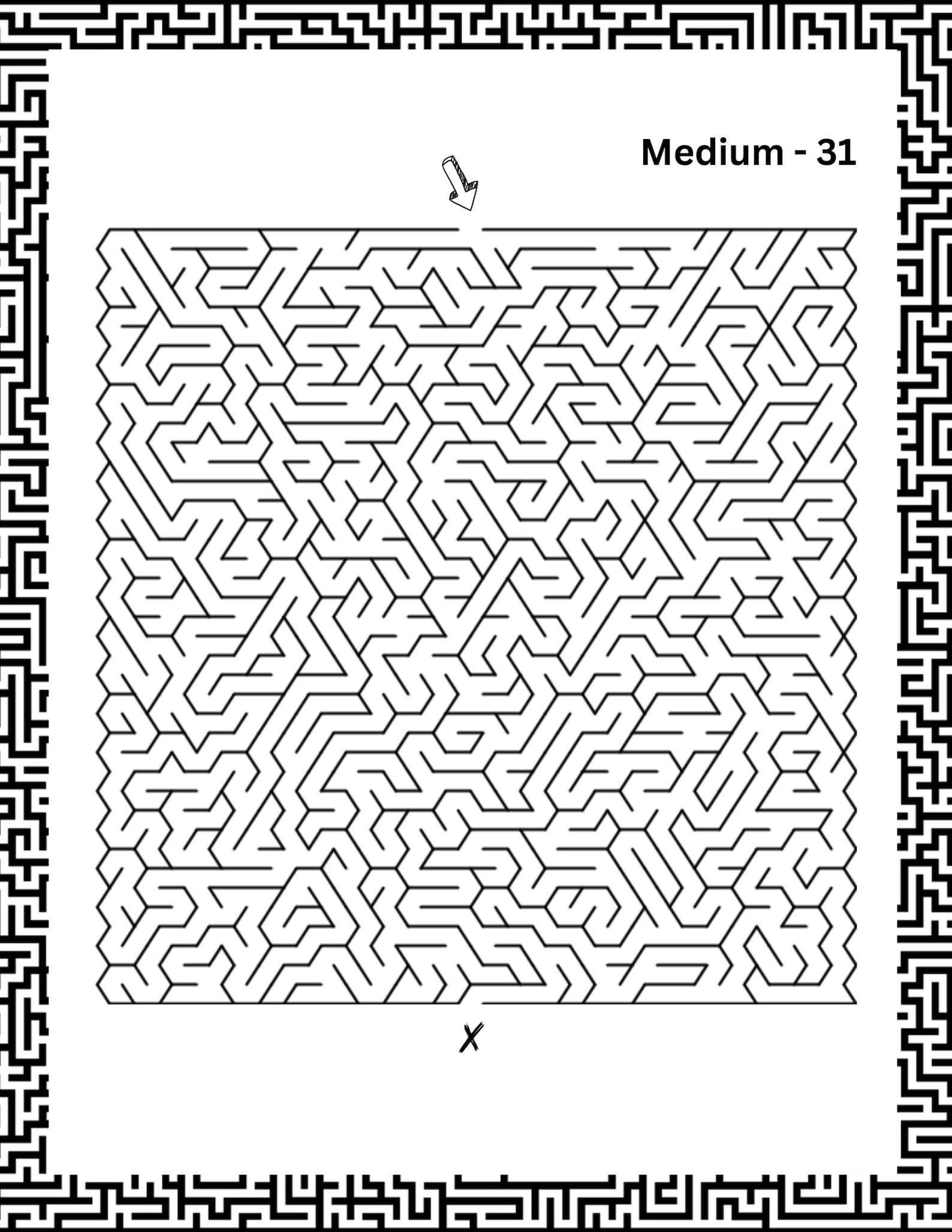 Endless Mazes 100 Maze Puzzle Printable Book Medium Maze Puzzles for ...