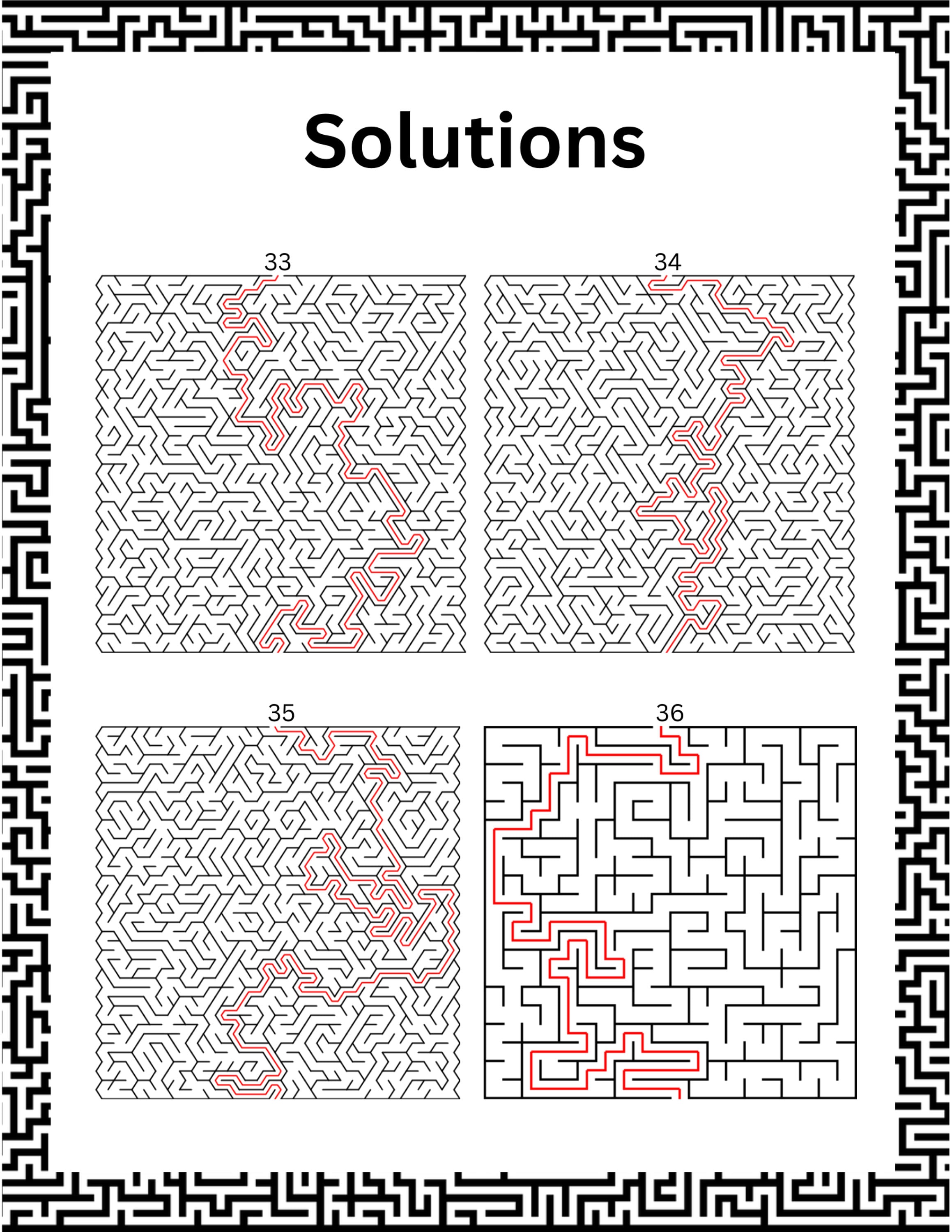 Endless Mazes 100 Maze Puzzle Printable Book Easy Maze Puzzles for ...