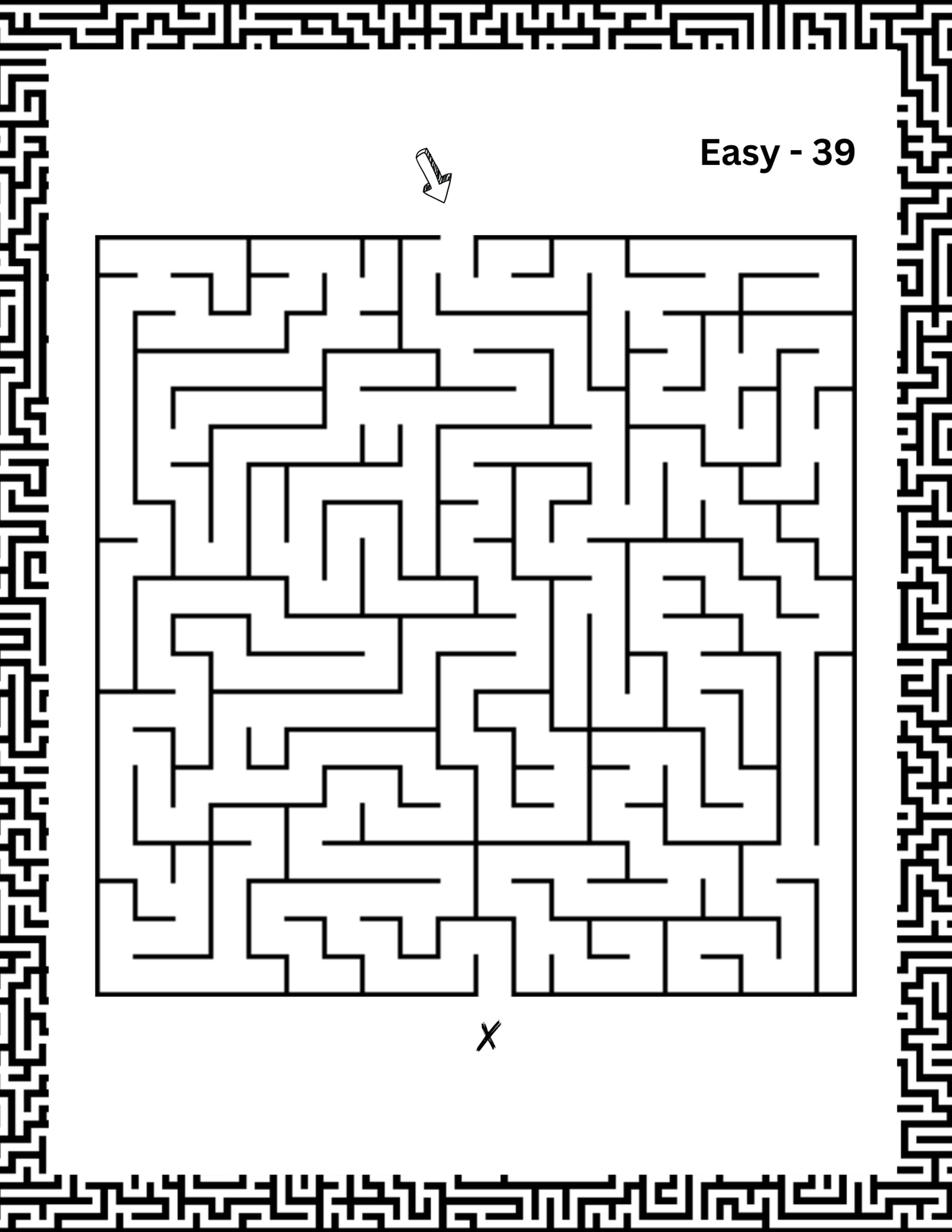 Endless Mazes 100 Maze Puzzle Printable Book Easy Maze Puzzles for ...