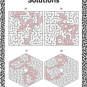 Endless Mazes 100 Maze Puzzle Printable Book Medium and Difficult Maze ...