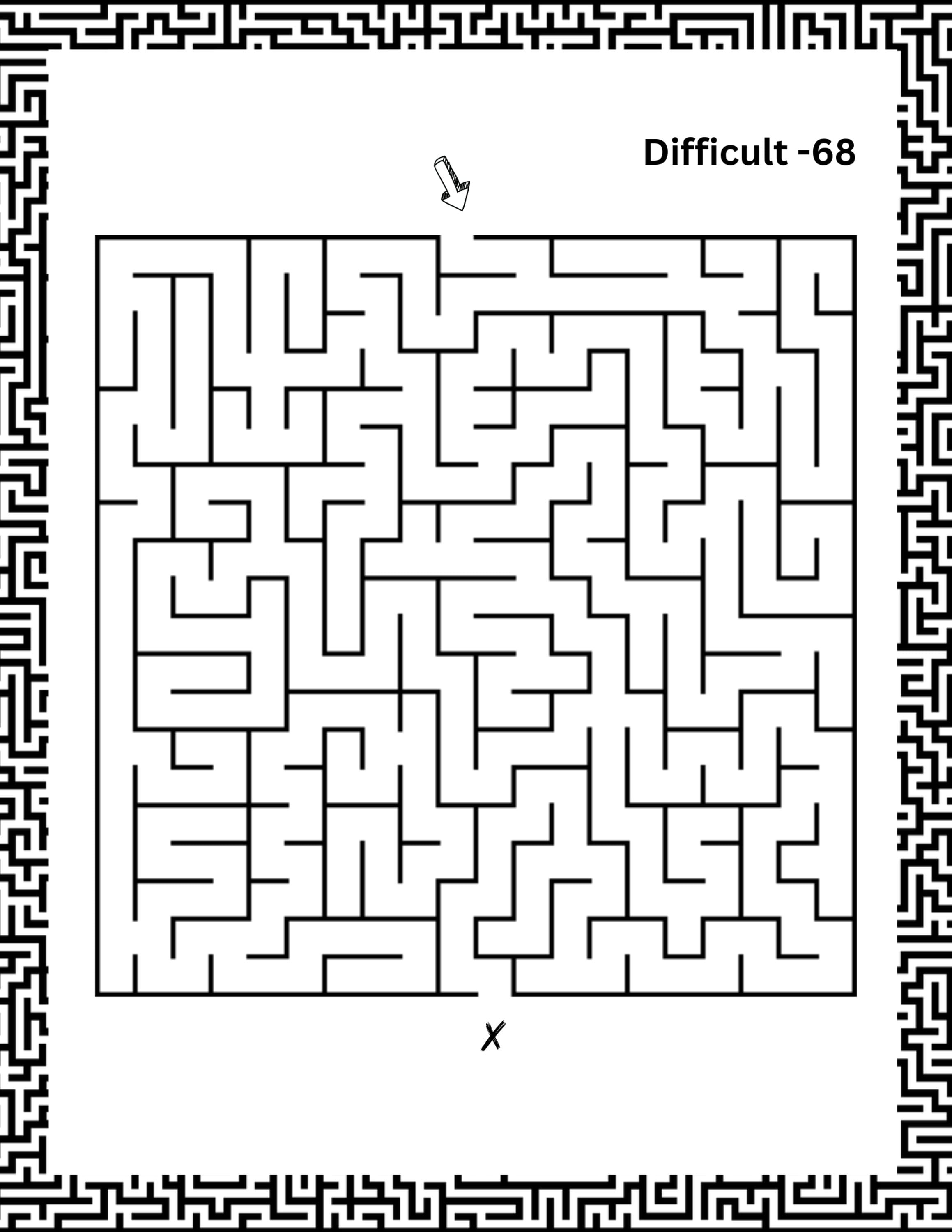 Endless Mazes 100 Maze Puzzle Printable Book Difficult Maze Puzzles for ...