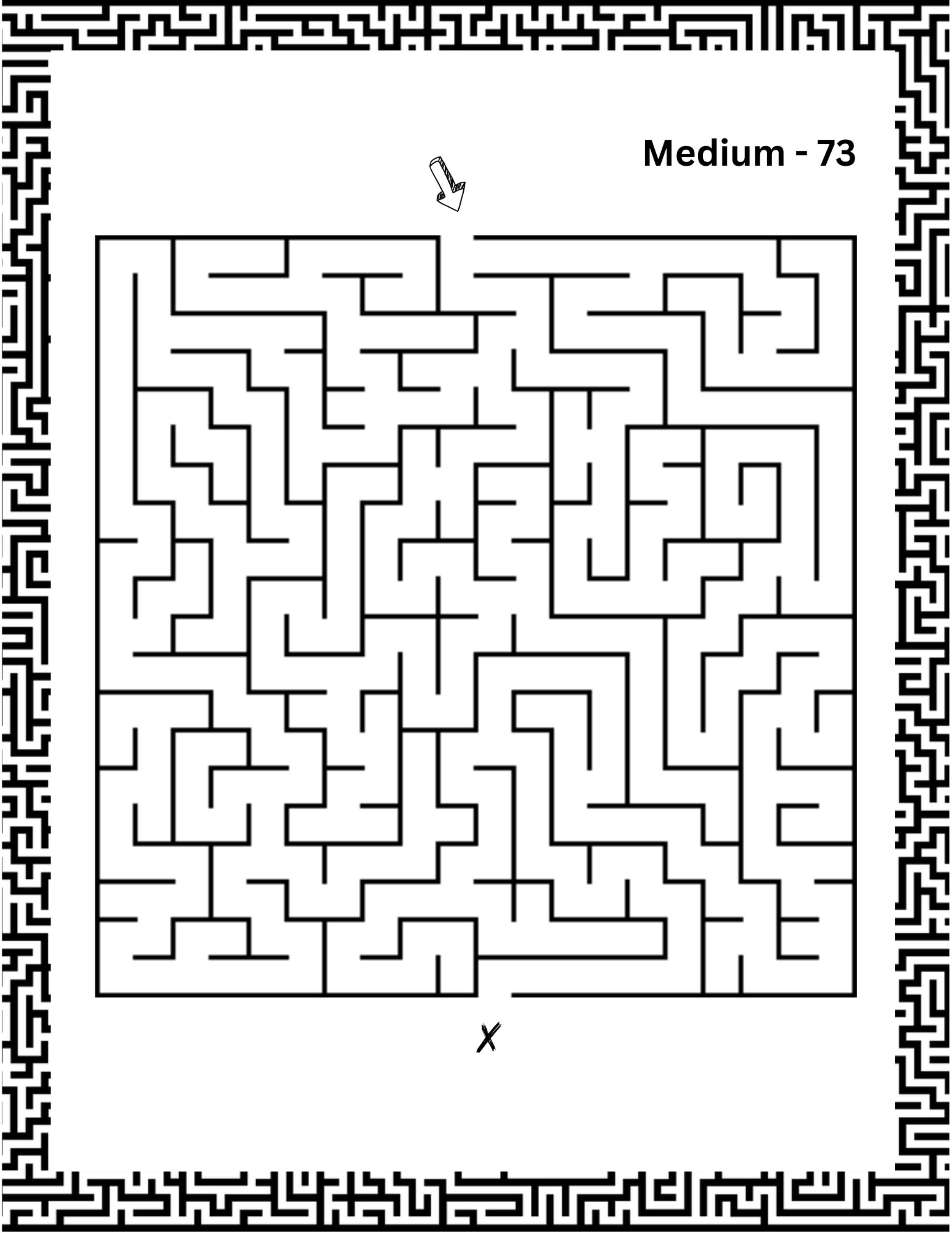 Endless Mazes 100 Maze Puzzle Printable Book Medium Maze Puzzles for ...