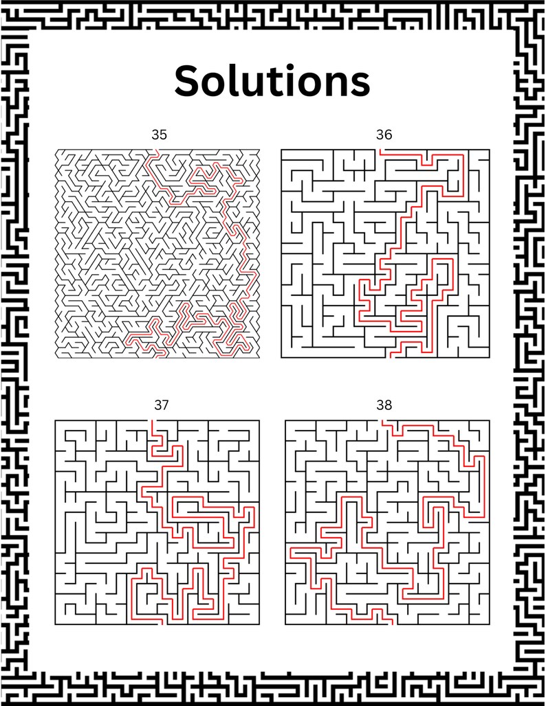 Endless Mazes: 300 Mazes Collection Printable Maze Puzzle Book Maze ...