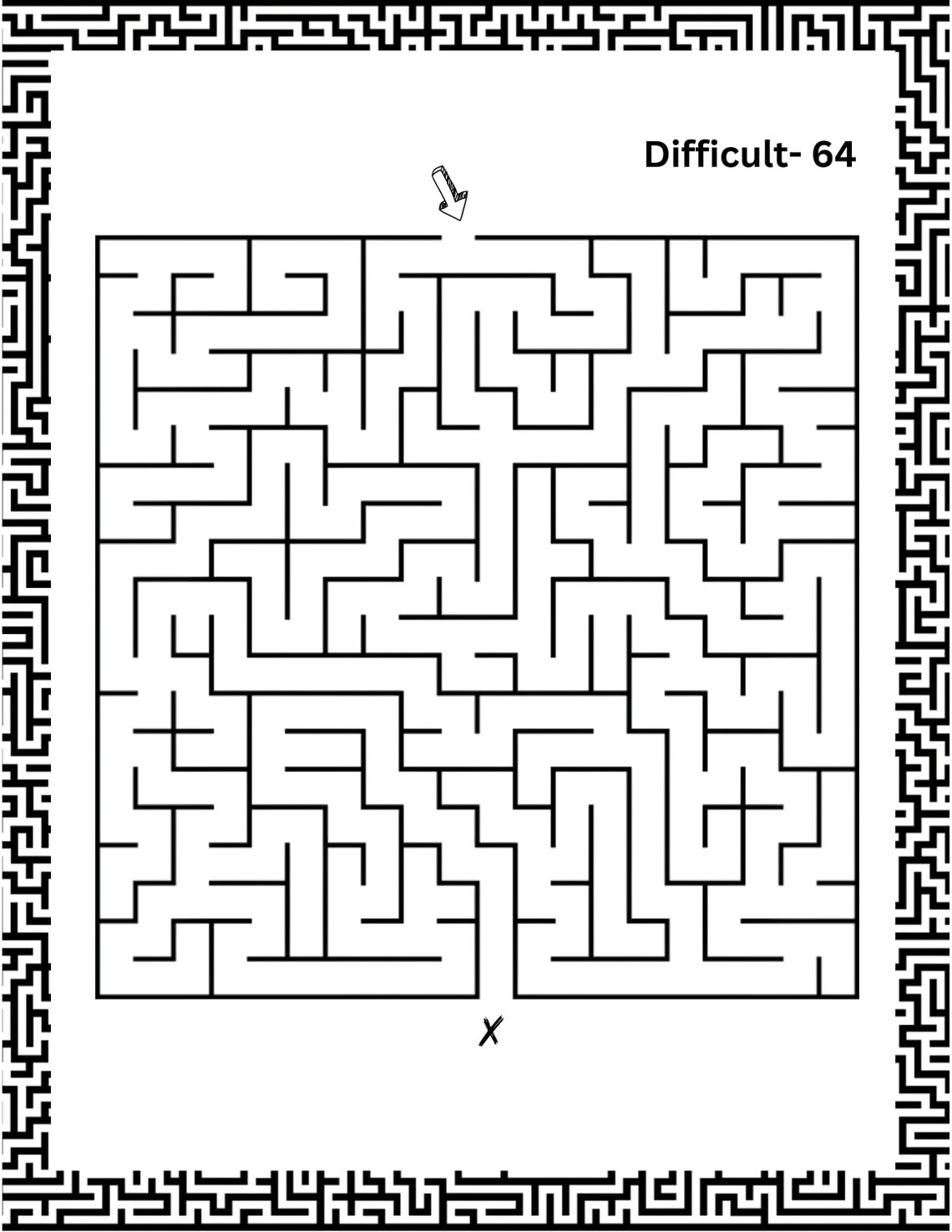Endless Mazes 100 Maze Puzzle Printable Book Medium and Difficult Maze ...
