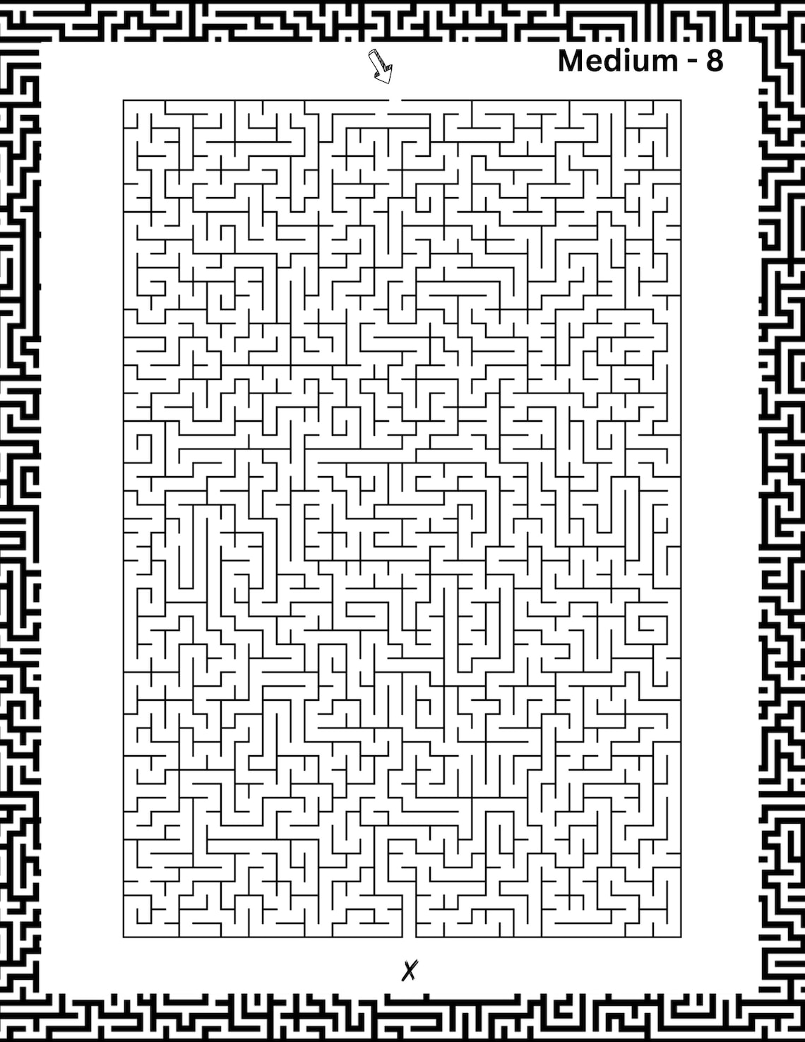Endless Mazes 100 Maze Puzzle Printable Book Medium Maze Puzzles for ...