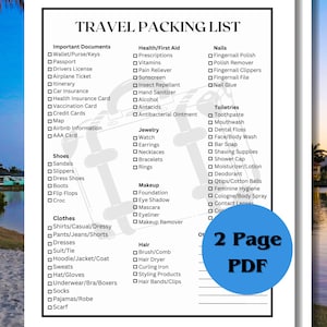 Travel Packing List, Packing List, Packing Checklist, Family Vacation ...