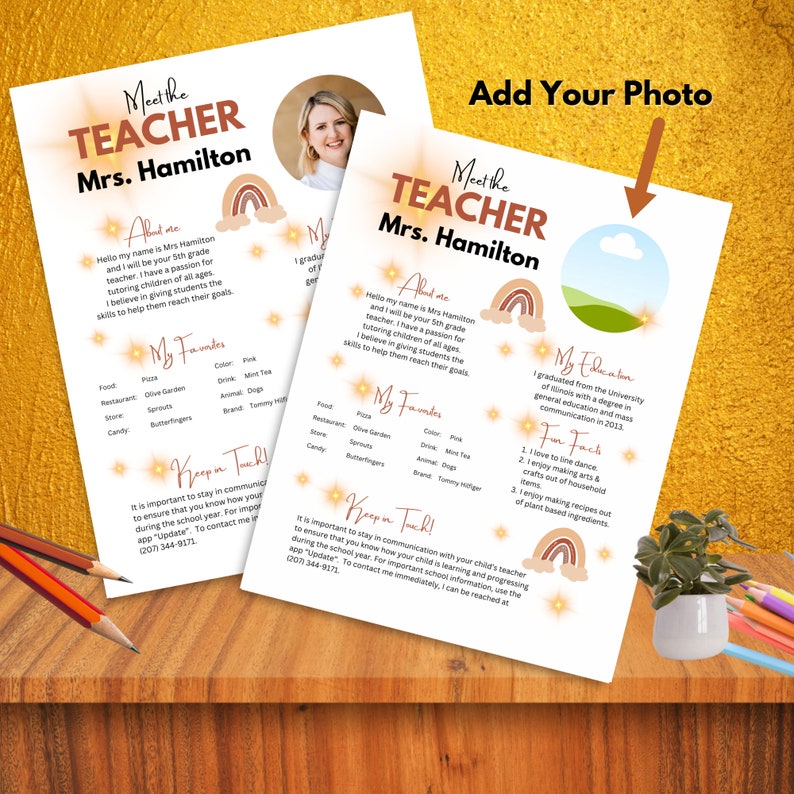 Editable Meet the Teacher Template, Back to School Flyer, Canva ...