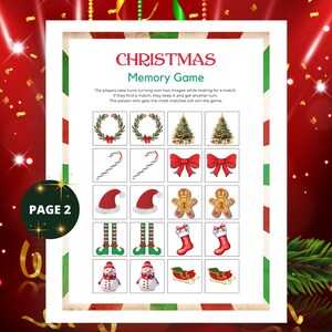 Christmas Matching Game, Christmas Party Game, Christmas Games ...
