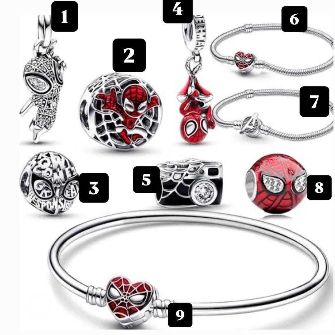 Pandora Marvel Spiderman Charm - Etsy
