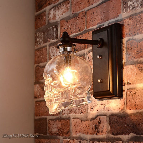 Skull Wall Sconce - Etsy