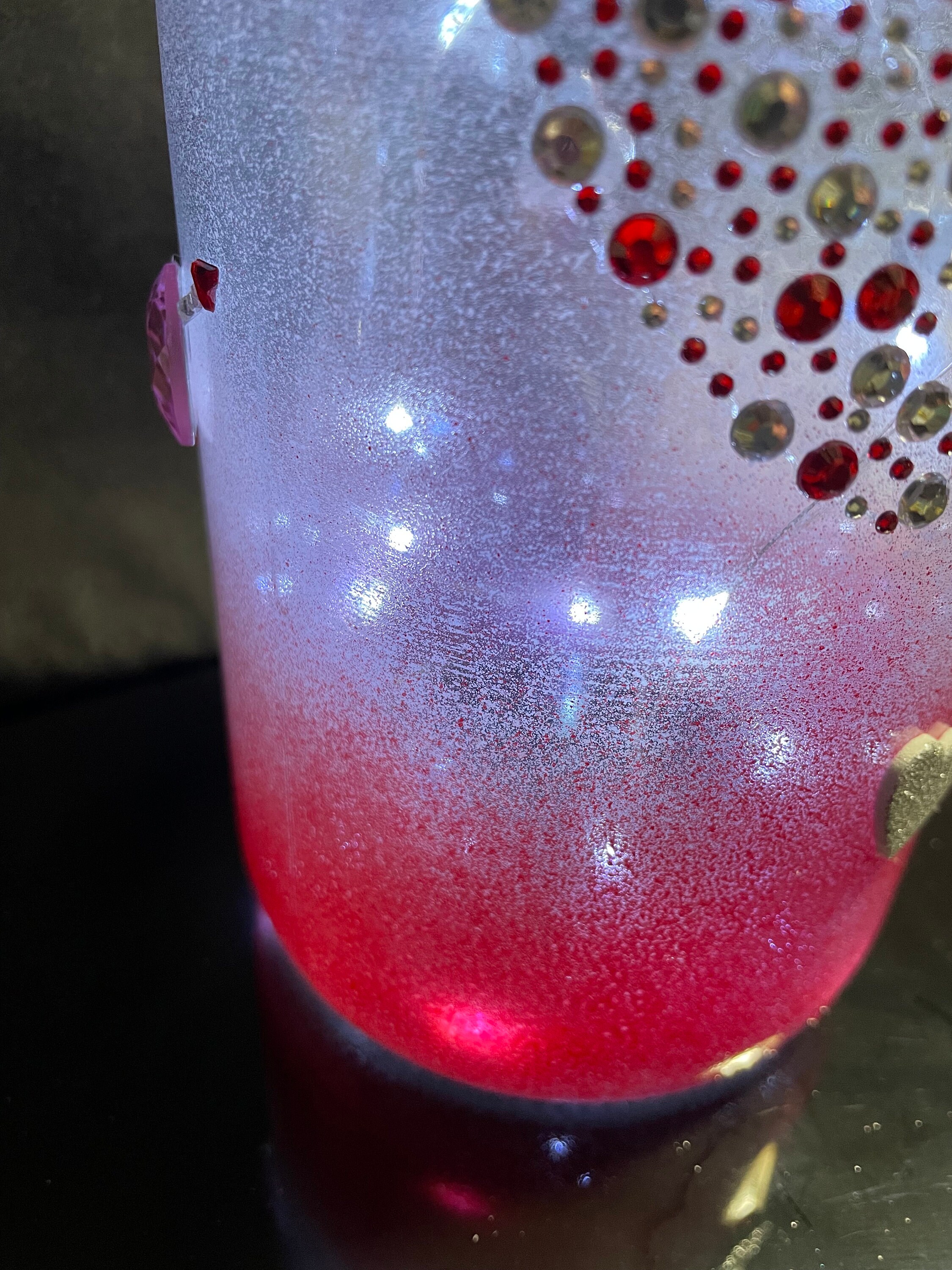 Red Heart Wine Bottle Night Light - Etsy