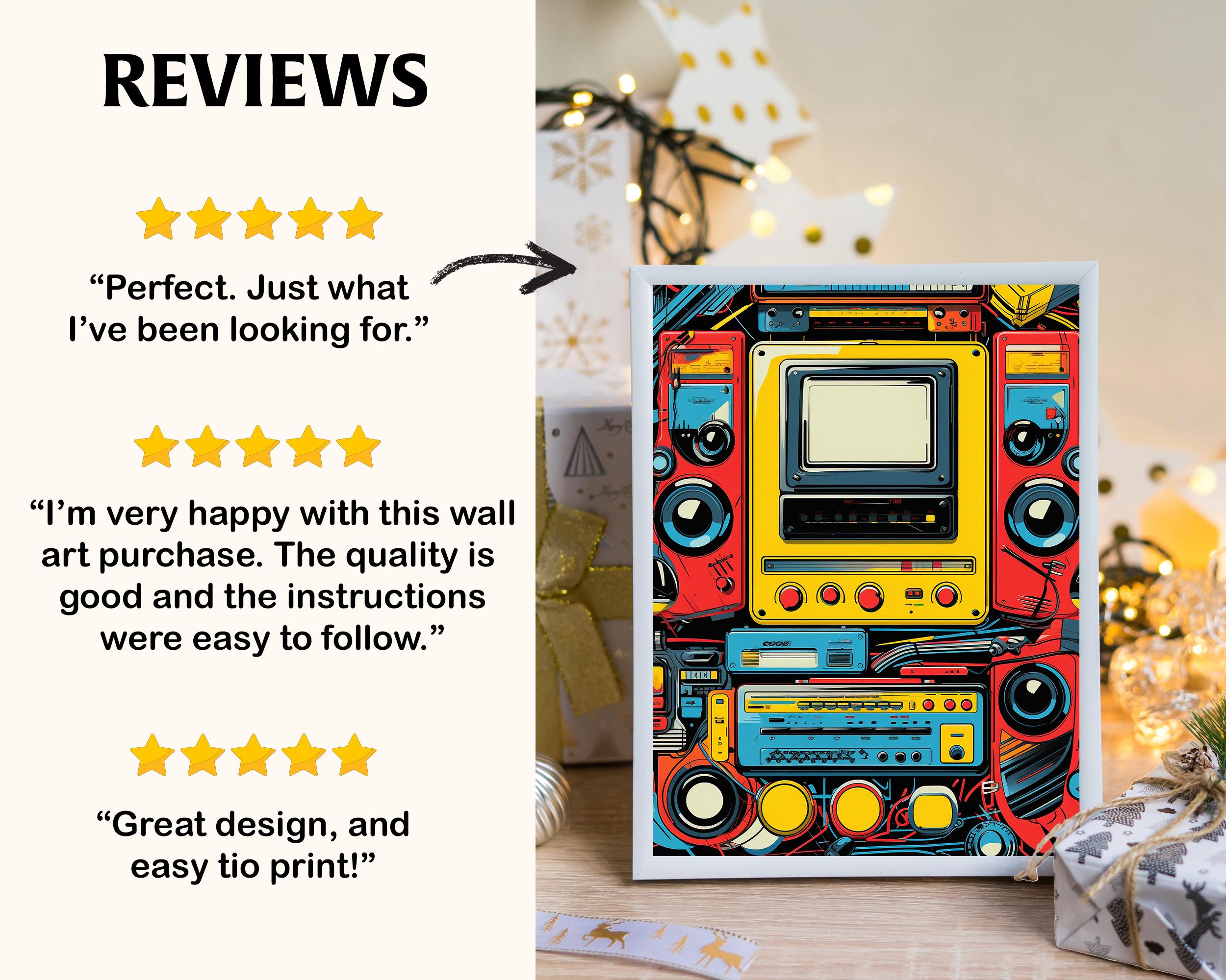 Retro Technology Wall Art, Retro Pop Art Artwork, Technology Pop Art ...