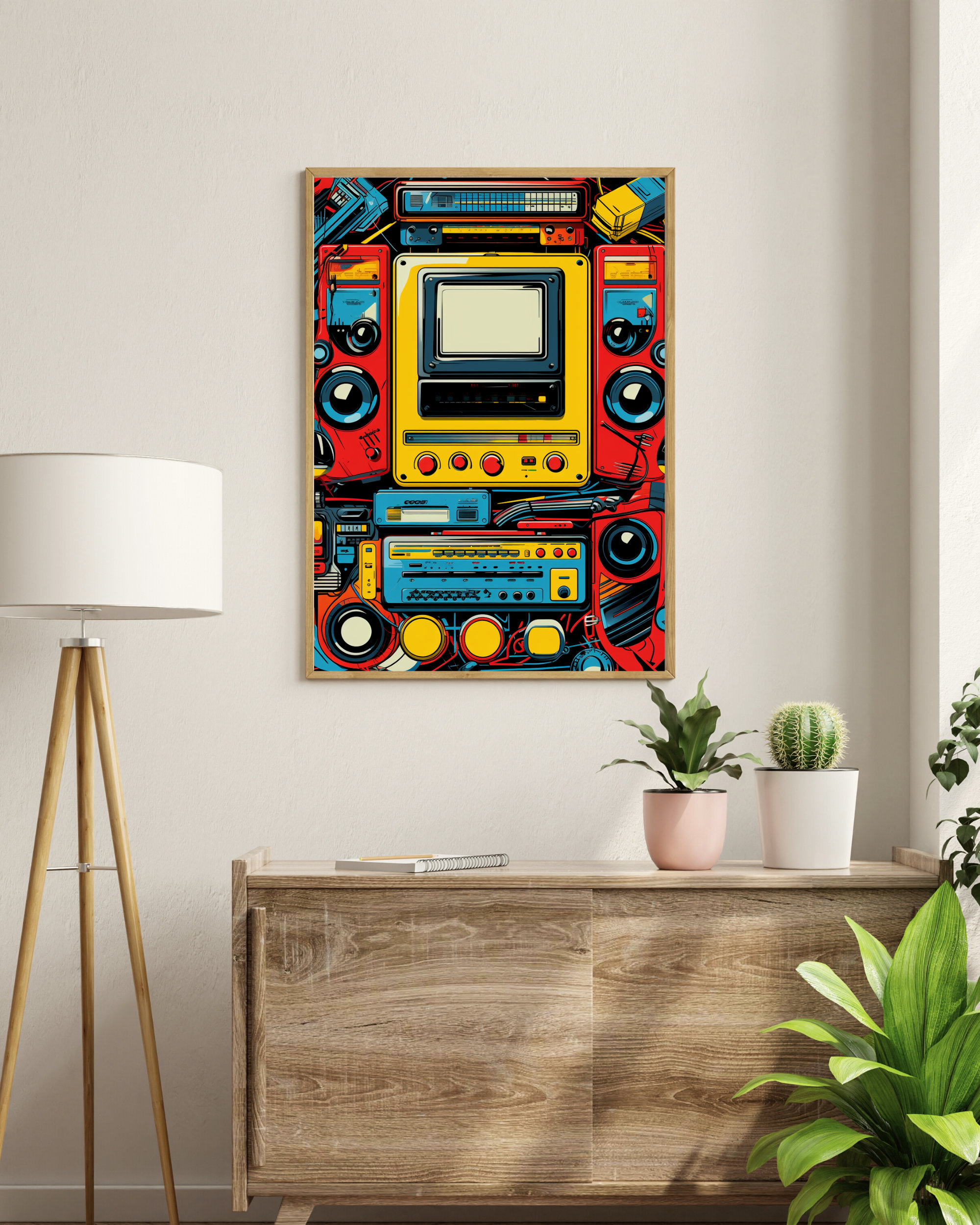 Retro Technology Wall Art, Retro Pop Art Artwork, Technology Pop Art ...