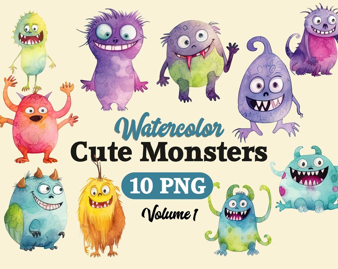 Monster Digital Clipart, Monster Clipart, Monster Clip Art, Monster ...