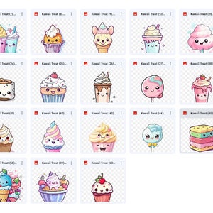 Kawaii Sweet Food Clipart | Cute Sweet Treats Clipart | Cute Graphics ...