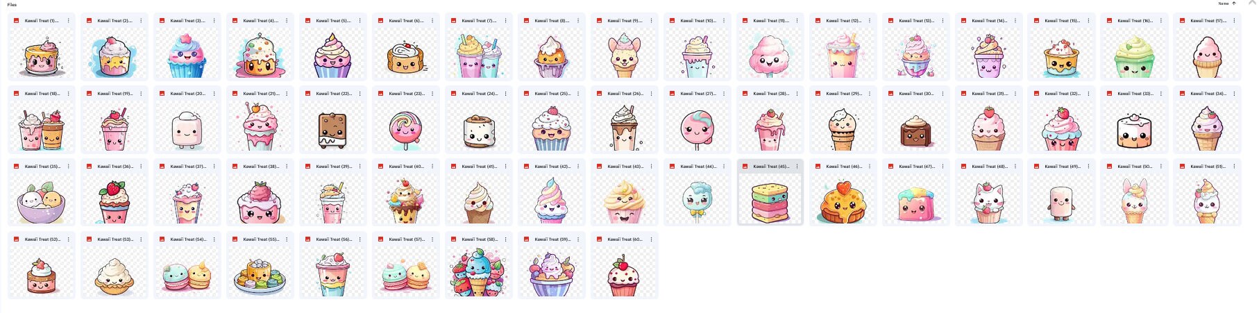 Kawaii Sweet Food Clipart | Cute Sweet Treats Clipart | Cute Graphics ...