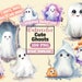 Spooky Halloween Ghost Clipart, Watercolor Clipart, Halloween PNG ...
