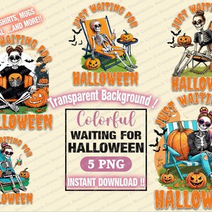 Just Waiting for Halloween PNG, Funny Halloween Png, Spooky Summer ...