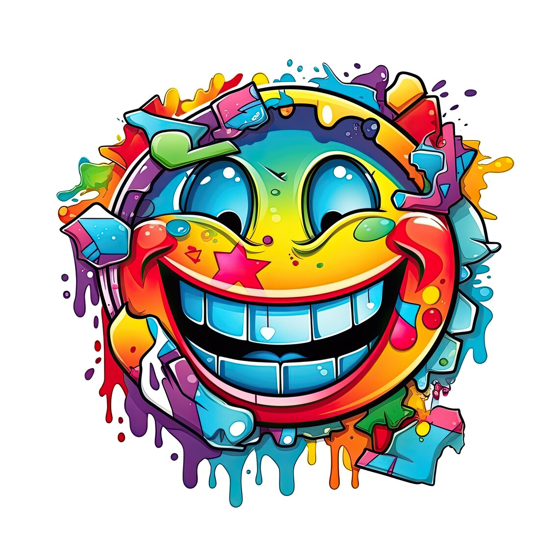 Smiley Face Svg, Daisy Flower Svg, Smiley Svg, Drippy Smiley Svg ...