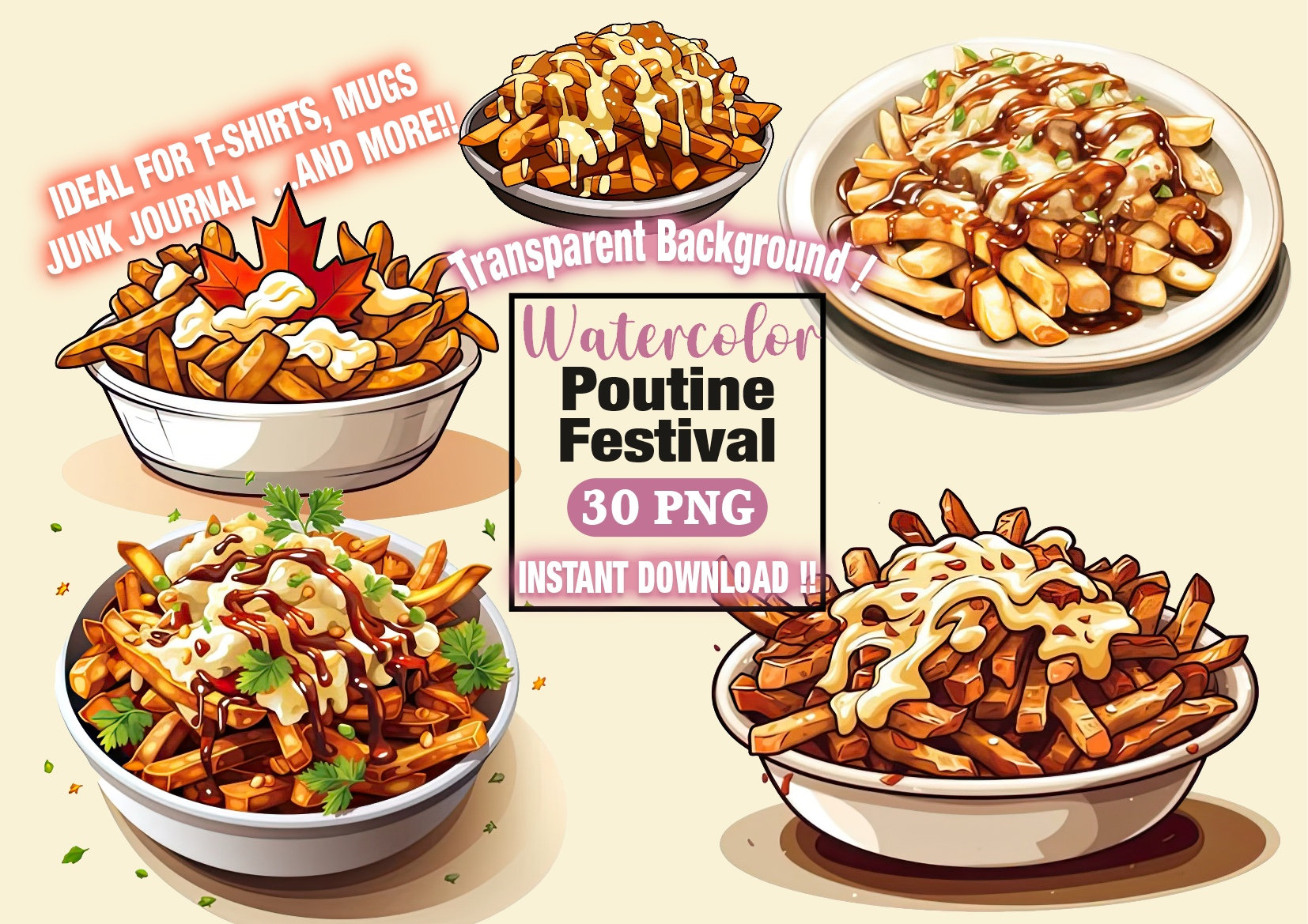 Poutine Canada Fast Food, Canadian Souvenir, Fast Food PNG SVG ...