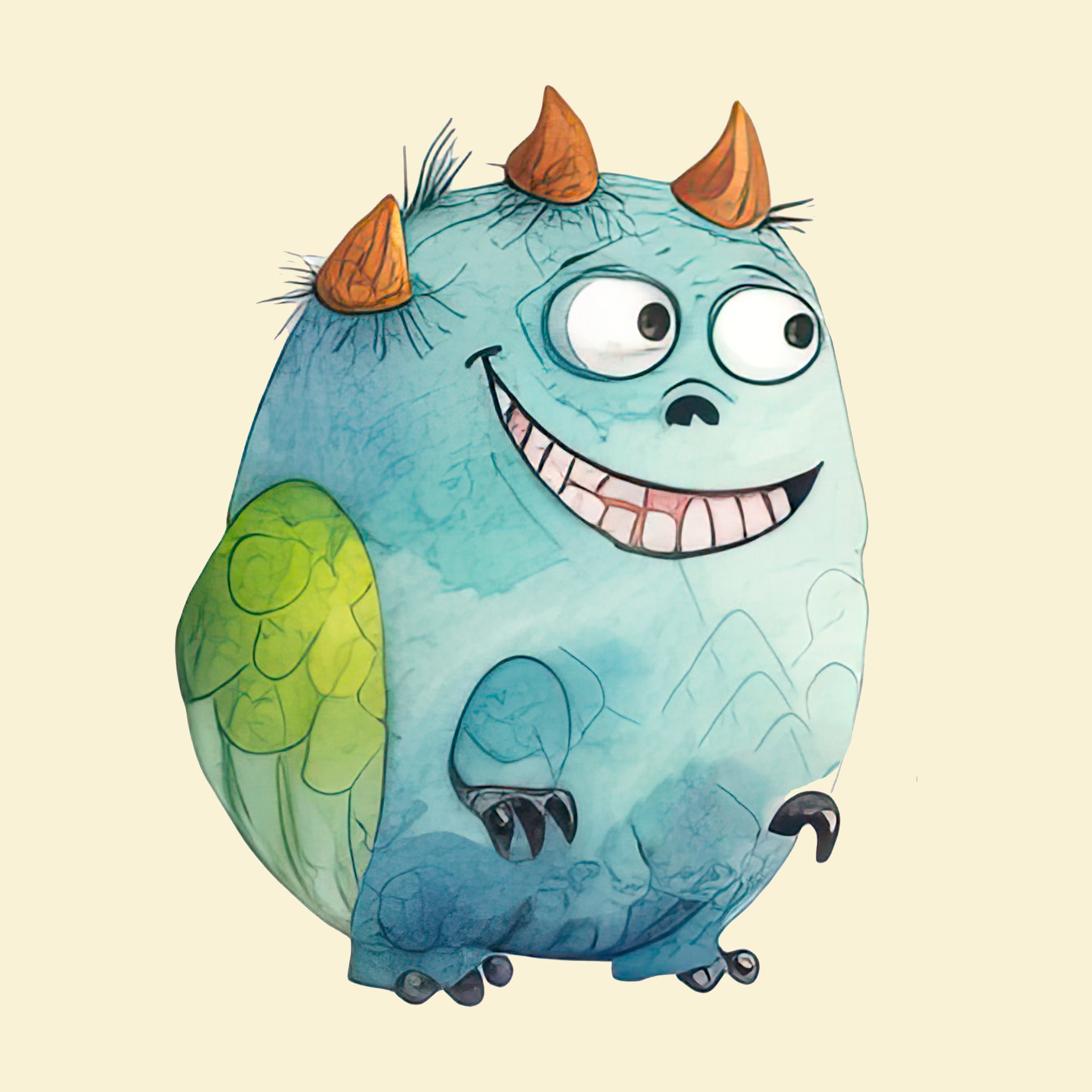 Cute Watercolor Rainbow Monsters, Cute Monster Clipart,cute Clipart ...
