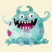 Cute Watercolor Rainbow Monsters, Cute Monster Clipart,cute Clipart ...