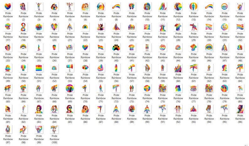 LGBT Png Bundle, Gay Pride Files Png Bundle, Lesbian Png, LGBT Rainbow ...