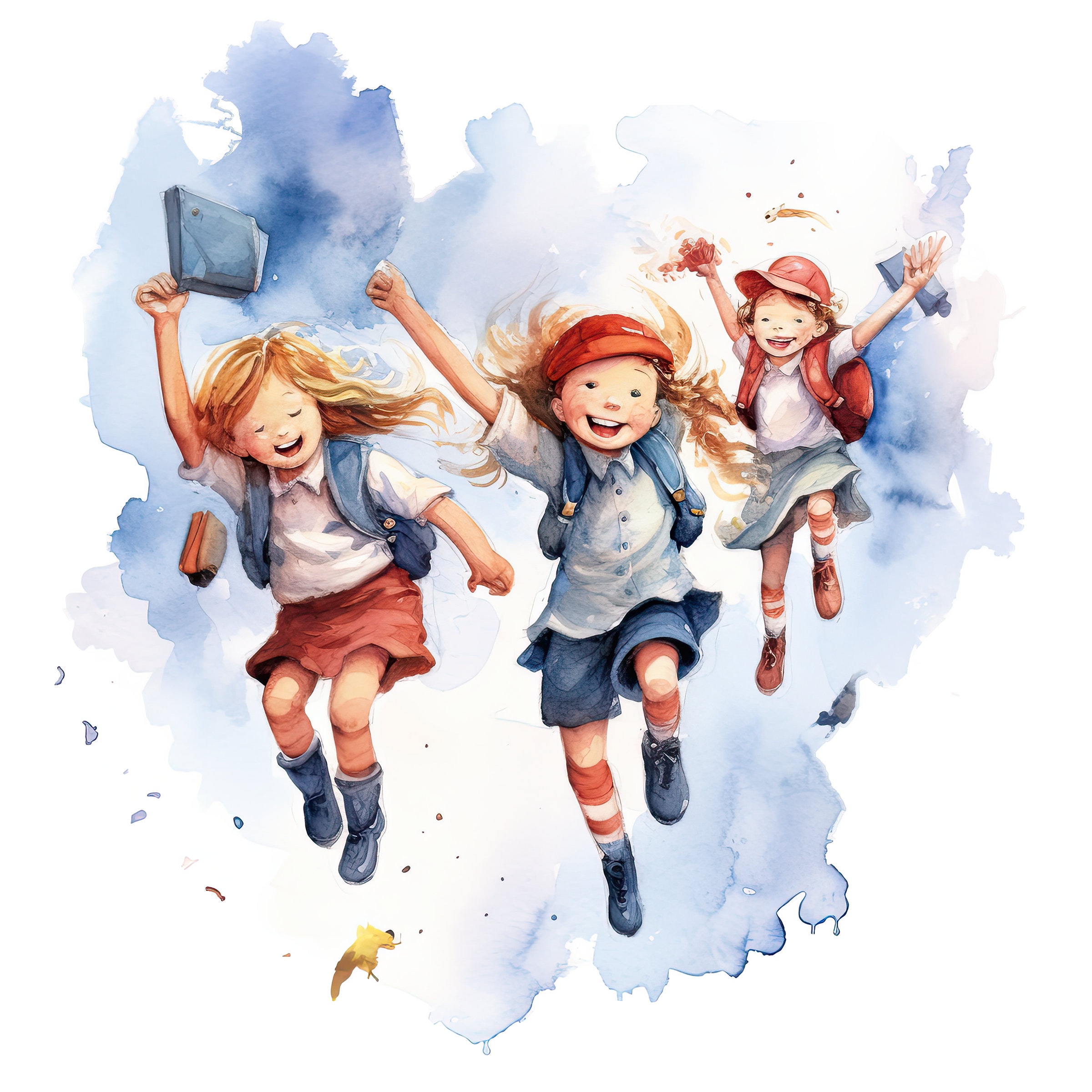 Watercolor School Clipart, Back to School Clipart, School Clipart PNG ...